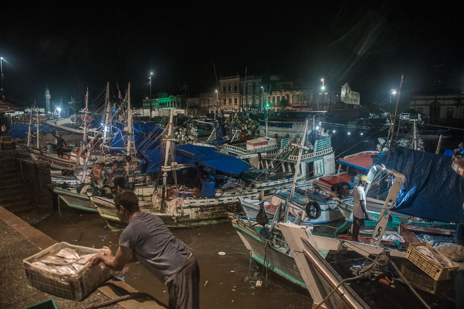 Pedra do Peixe: Fotos da chegada dos pescados ao Ver-o-Peso